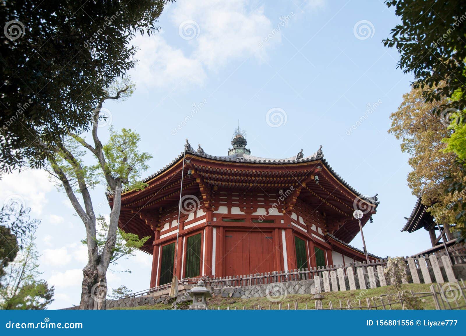 Japanese temples stock photo. Image of sakura, temples - 156801556