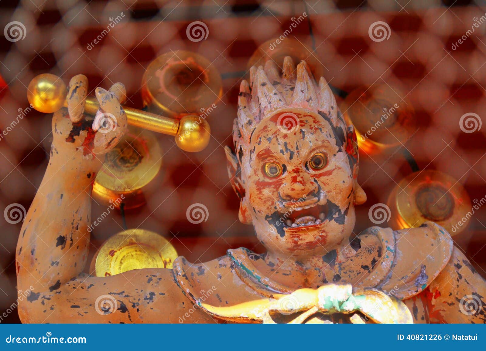 Japanese Thunder god stock photo. Image of japanese, asia - 40821226