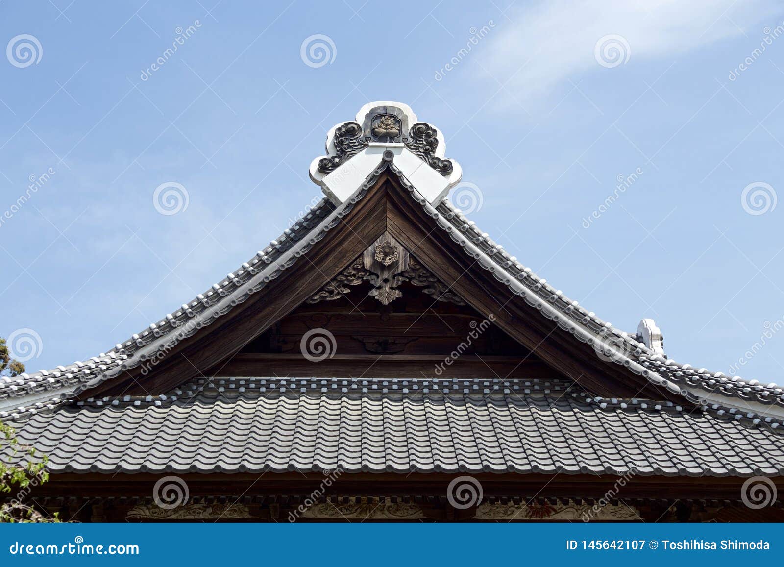 Japanese tile roof stock image. Image of good, ancient - 145642107