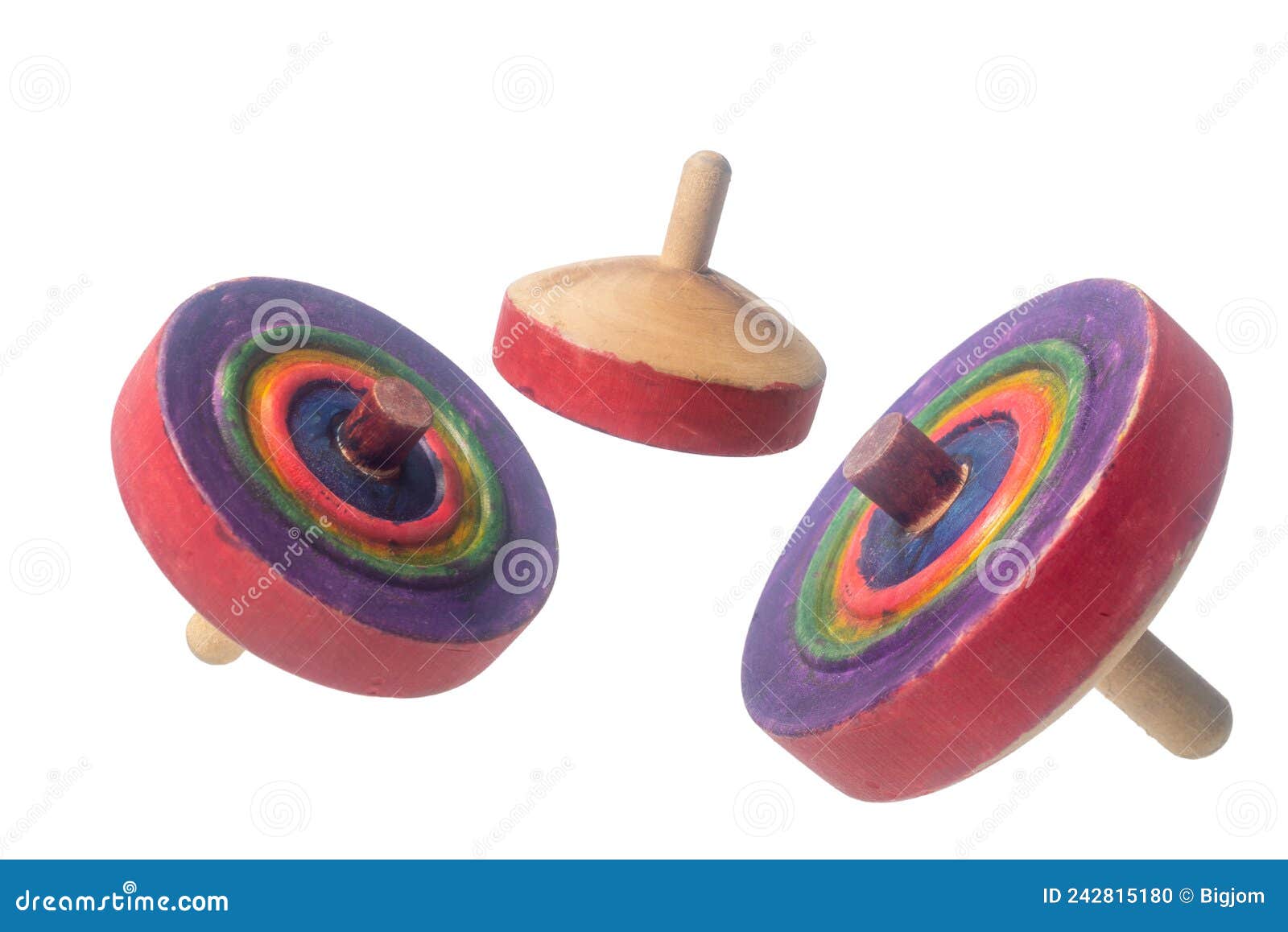 Japanese Top or Koma, Isolated on a White Background. Stock Photo ...