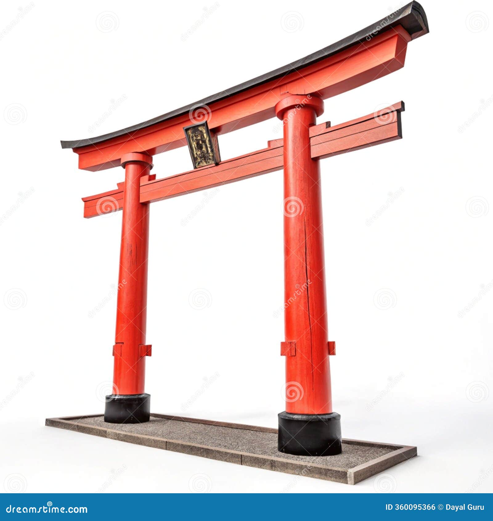 Japanese Torii Gate Isolated on White Background Stock Illustration ...