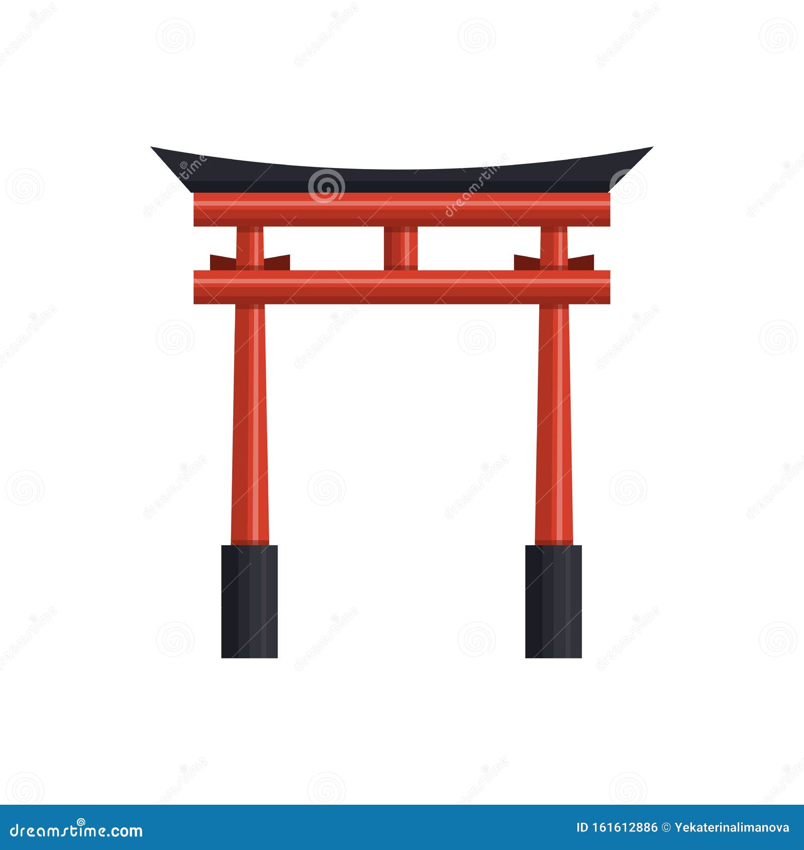 Japanese torii gate icon stock vector. Illustration of ethnic - 161612886