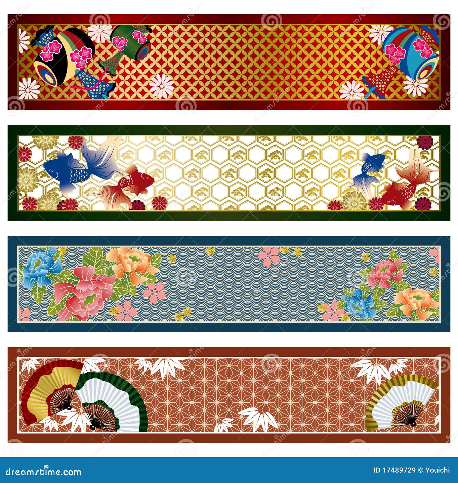 Japanese Traditional Banners Stock Vector - Illustration of event ...