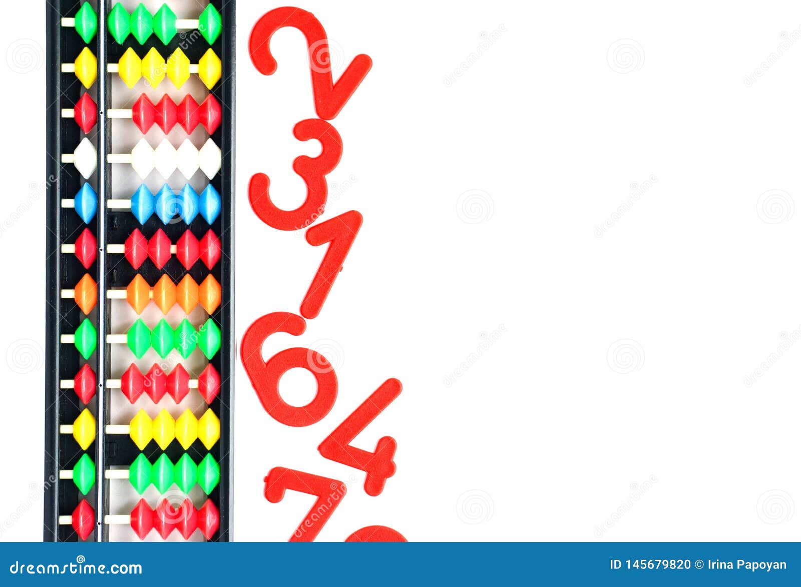 Japanese Traditional Calculator Abacus and Numbers Stock Photo - Image ...