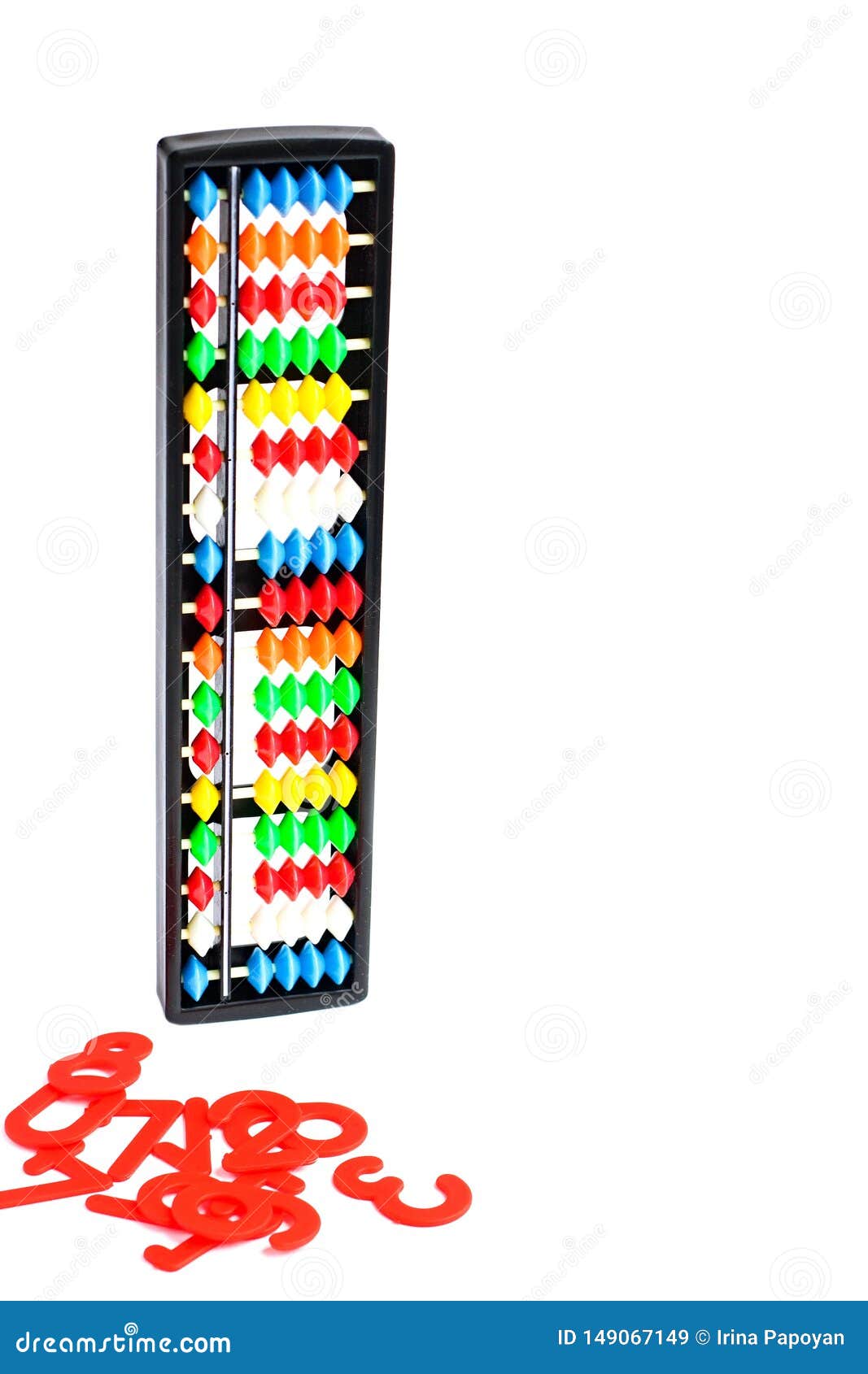 Japanese Traditional Calculator Abacus and Numbers Stock Image - Image ...