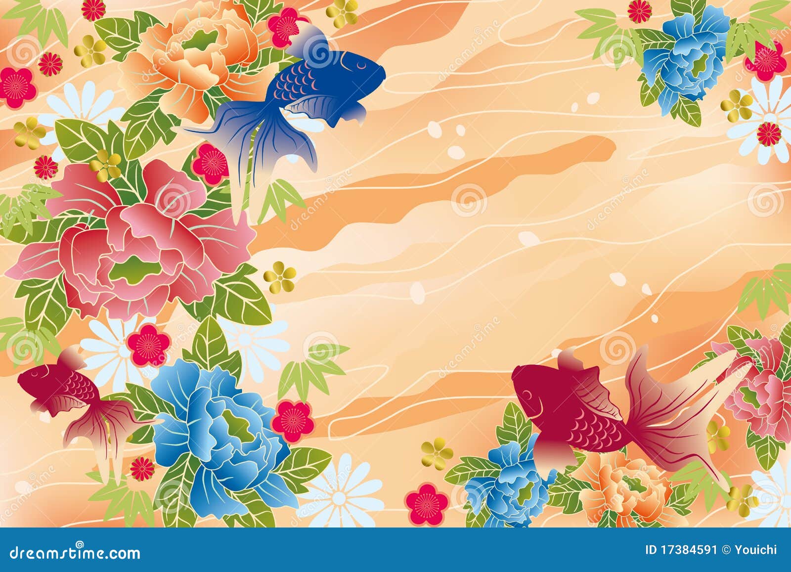 Japanese traditional card stock vector. Illustration of textile - 17384591