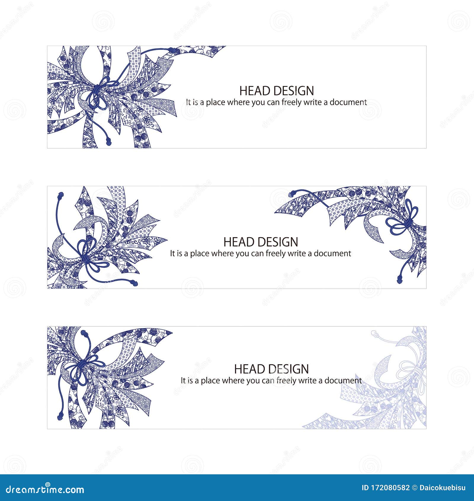 Web Header Design Using the Japanese-style Tradition Design, Stock ...