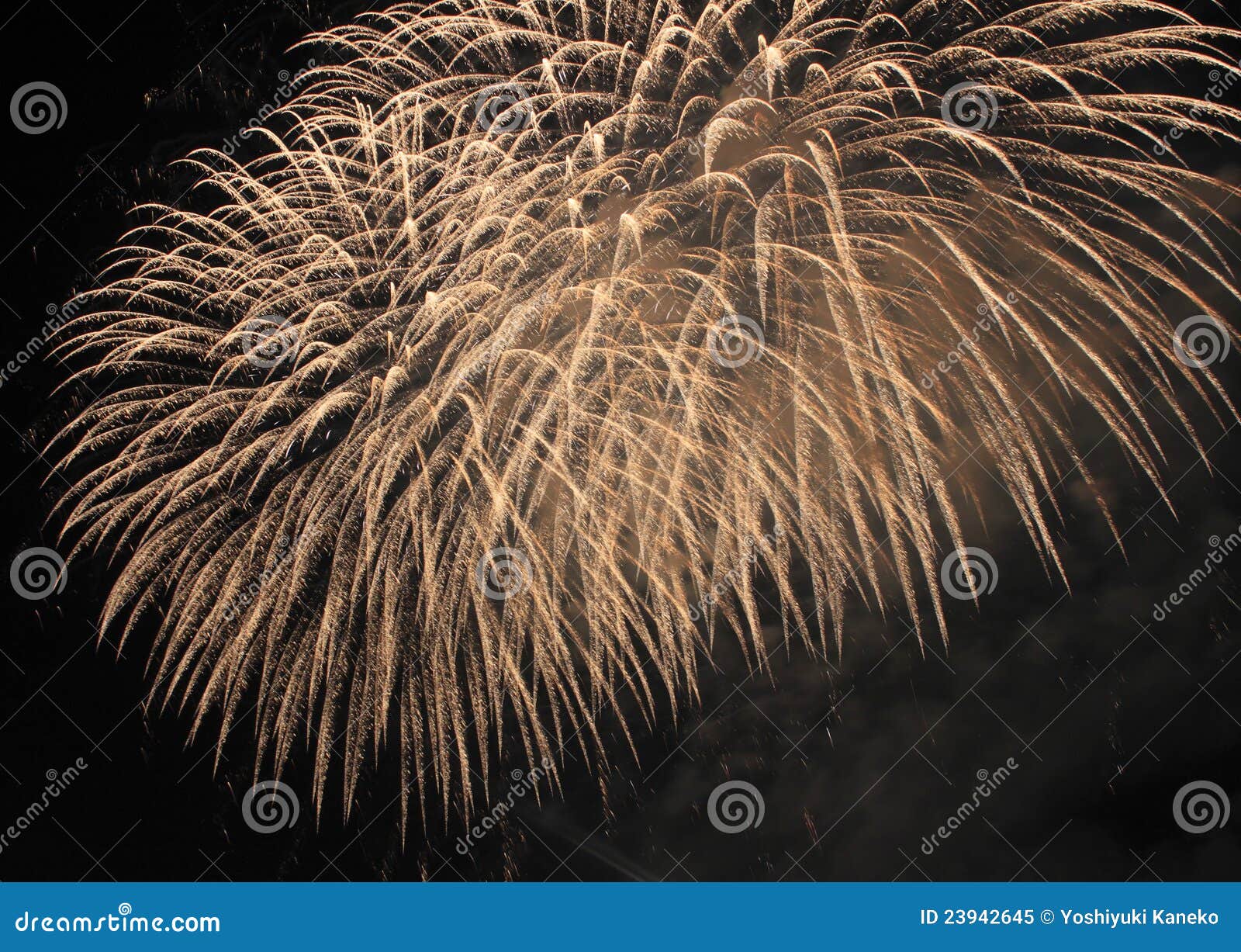 Japanese Traditional Fireworks in the Night Sky Stock Image - Image of ...