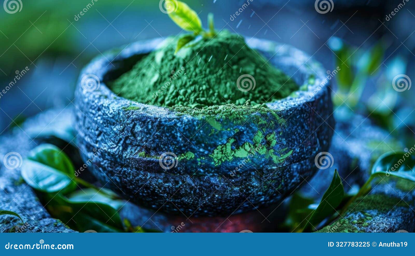 Japanese Traditional Matcha Grinding with Stone Grinder Stock ...