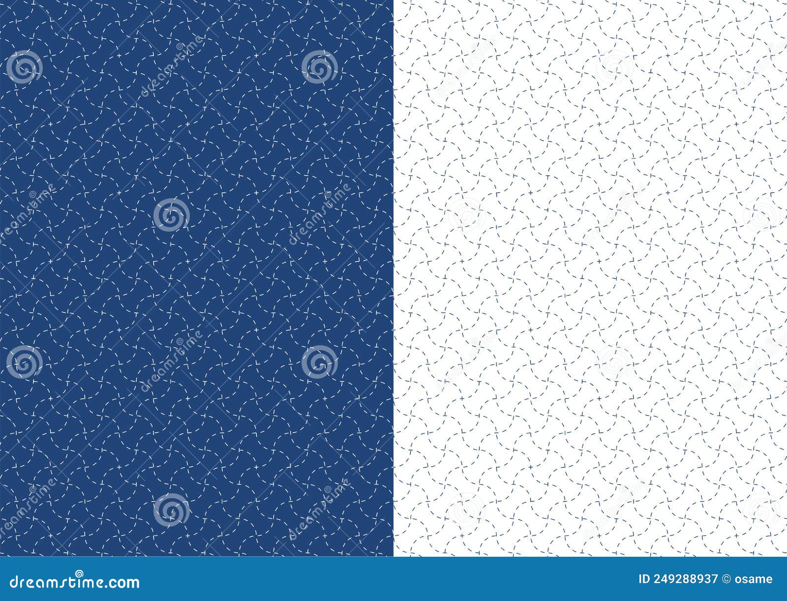 Japanese Traditional Pattern. Vector Background Illustration. Various ...