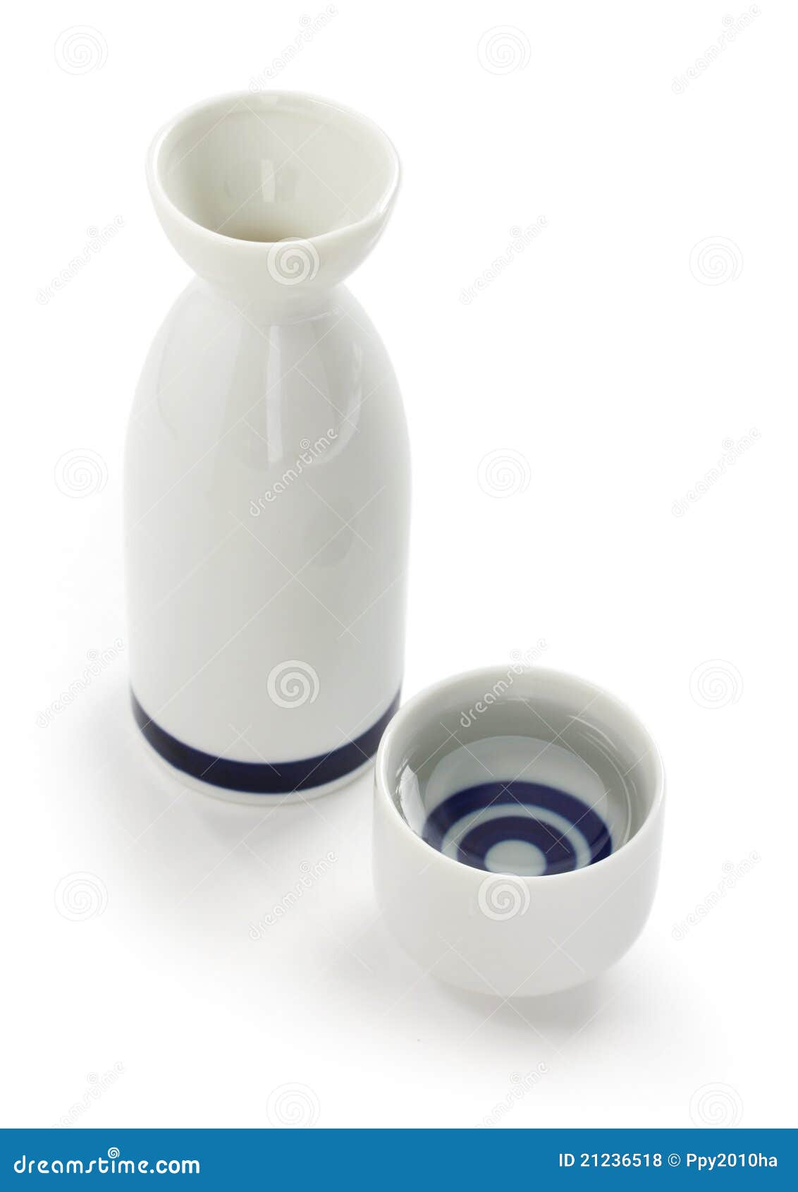 Japanese Traditional Sake Cup and Bottle Stock Photo - Image of seishu ...