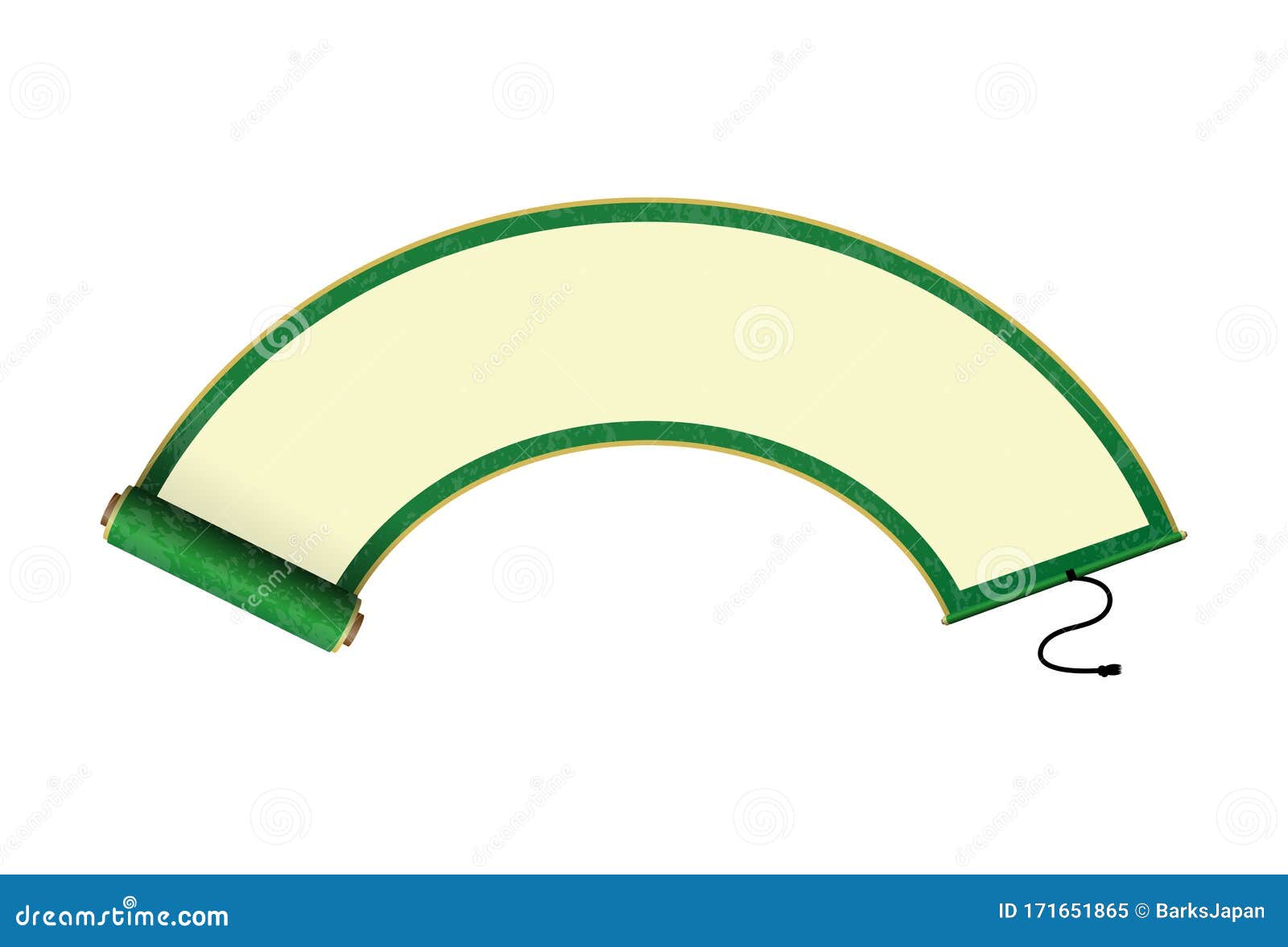 Japanese Traditional Scroll Paper Vector Illustration Stock Vector ...