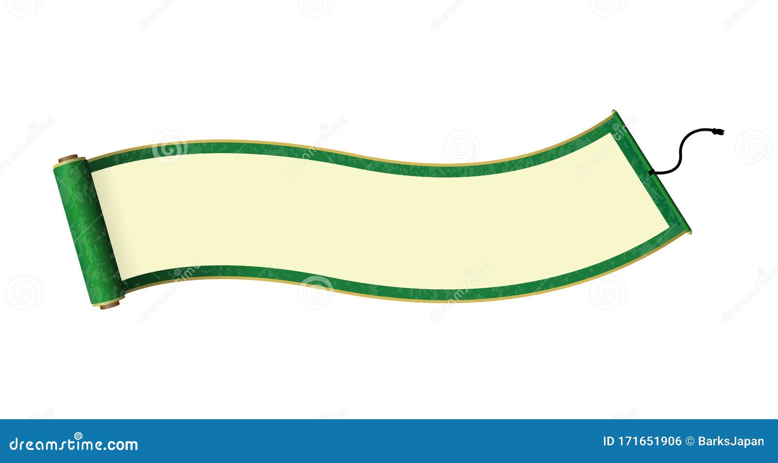 Japanese Traditional Scroll Paper Vector Illustration Stock Vector ...