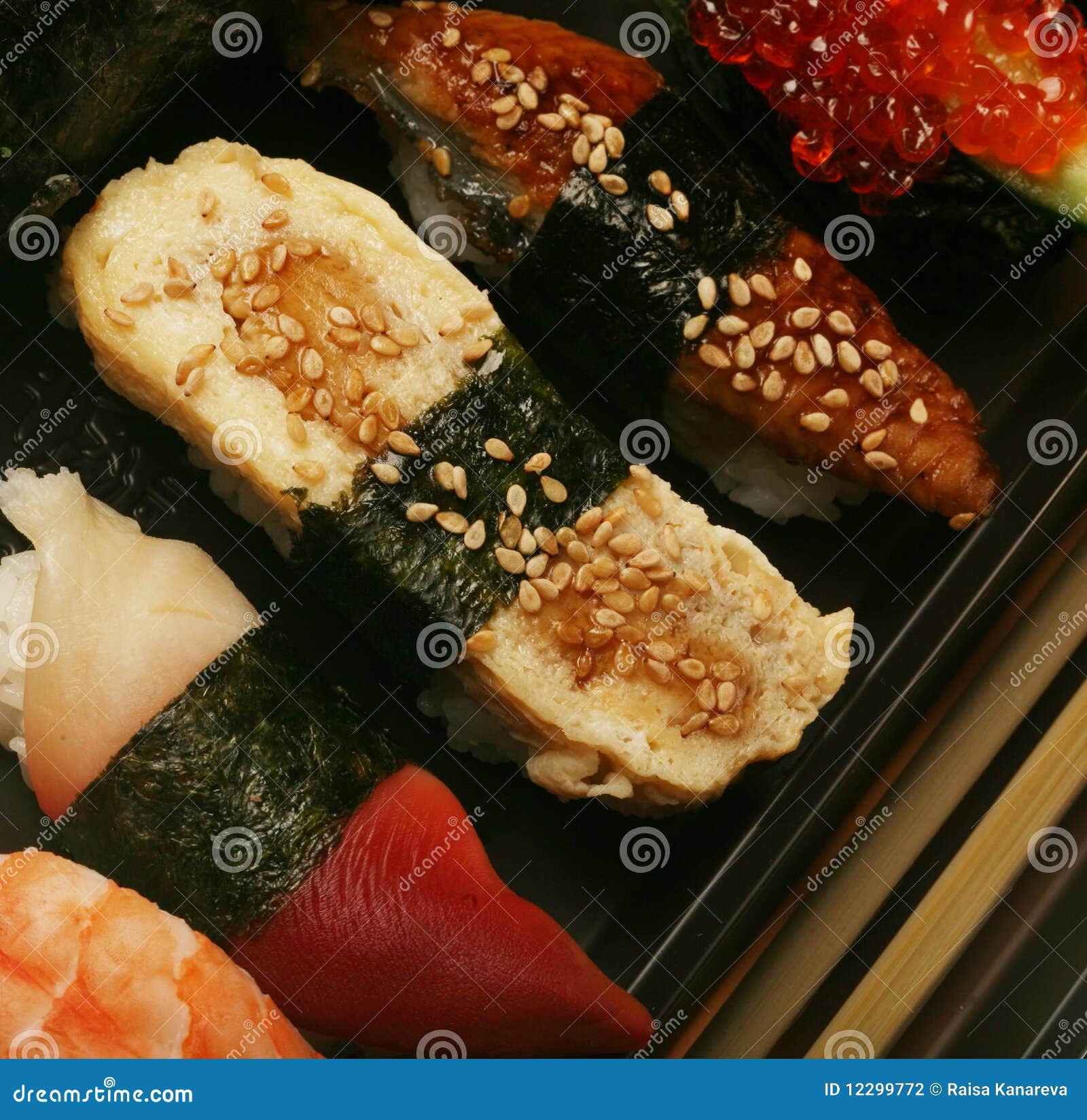 Japanese traditional sushi stock photo. Image of fish - 12299772