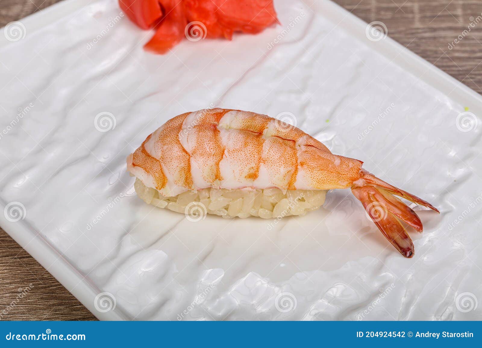 Japanese Traditional Sushi with Prawn Stock Photo - Image of tasty ...