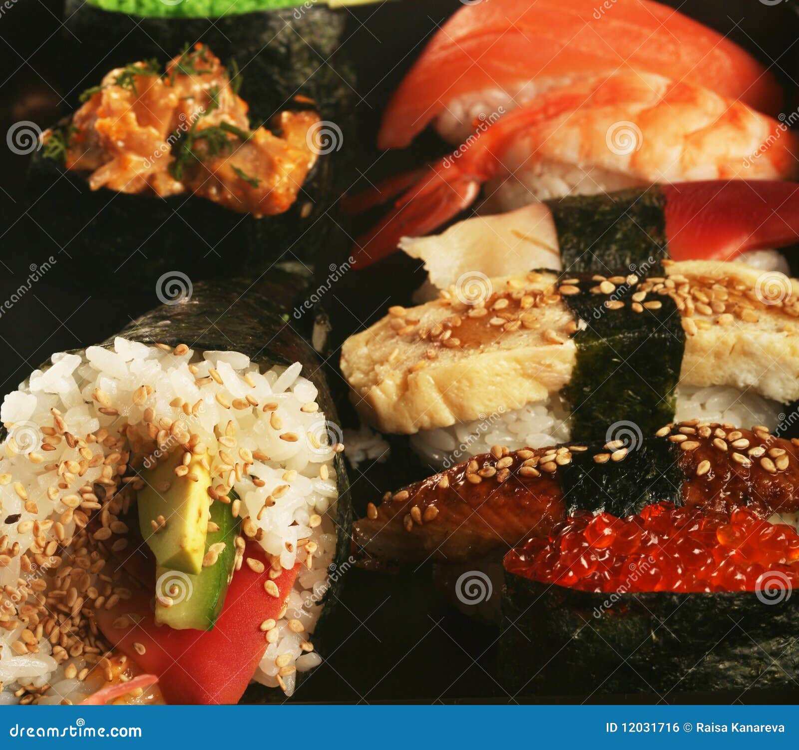 Japanese Traditional Sushi Set Stock Photo - Image of eating, fish ...