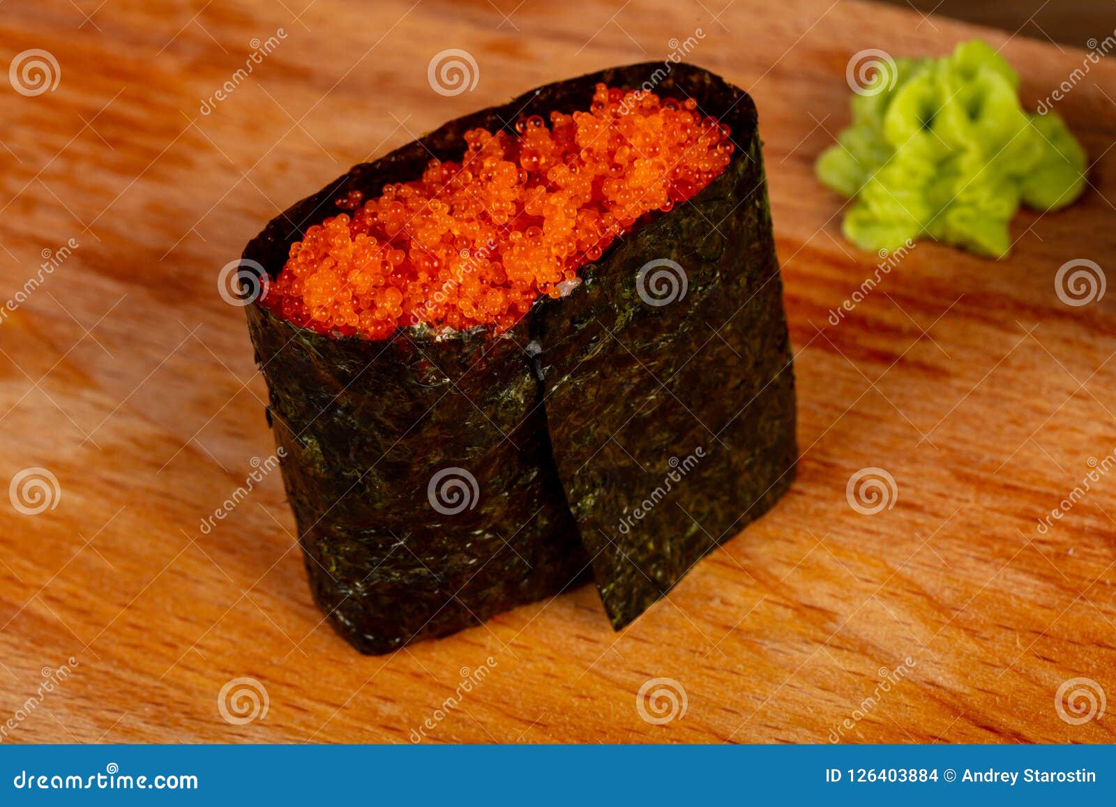 Sushi with tobiko stock photo. Image of maki, culture - 126403884