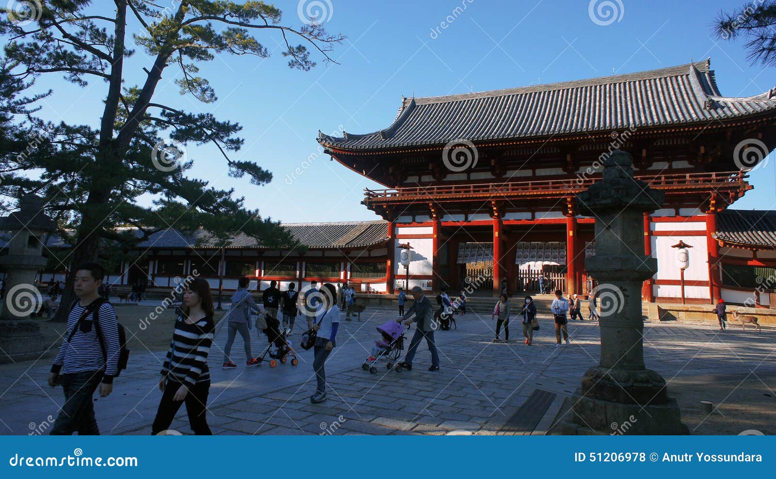 Japanese Traditional Temple in Nara Editorial Stock Photo - Image of ...