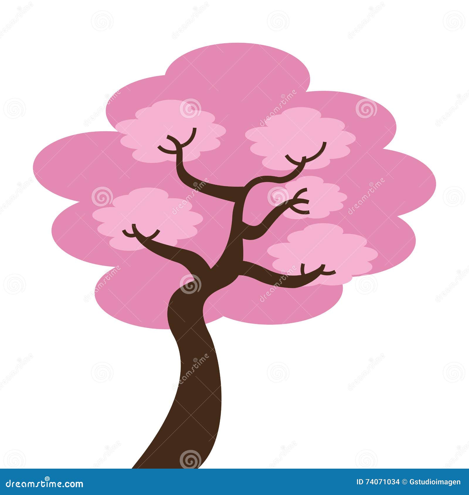 Japanese Tree Isolated Icon Design Stock Illustration - Illustration of ...