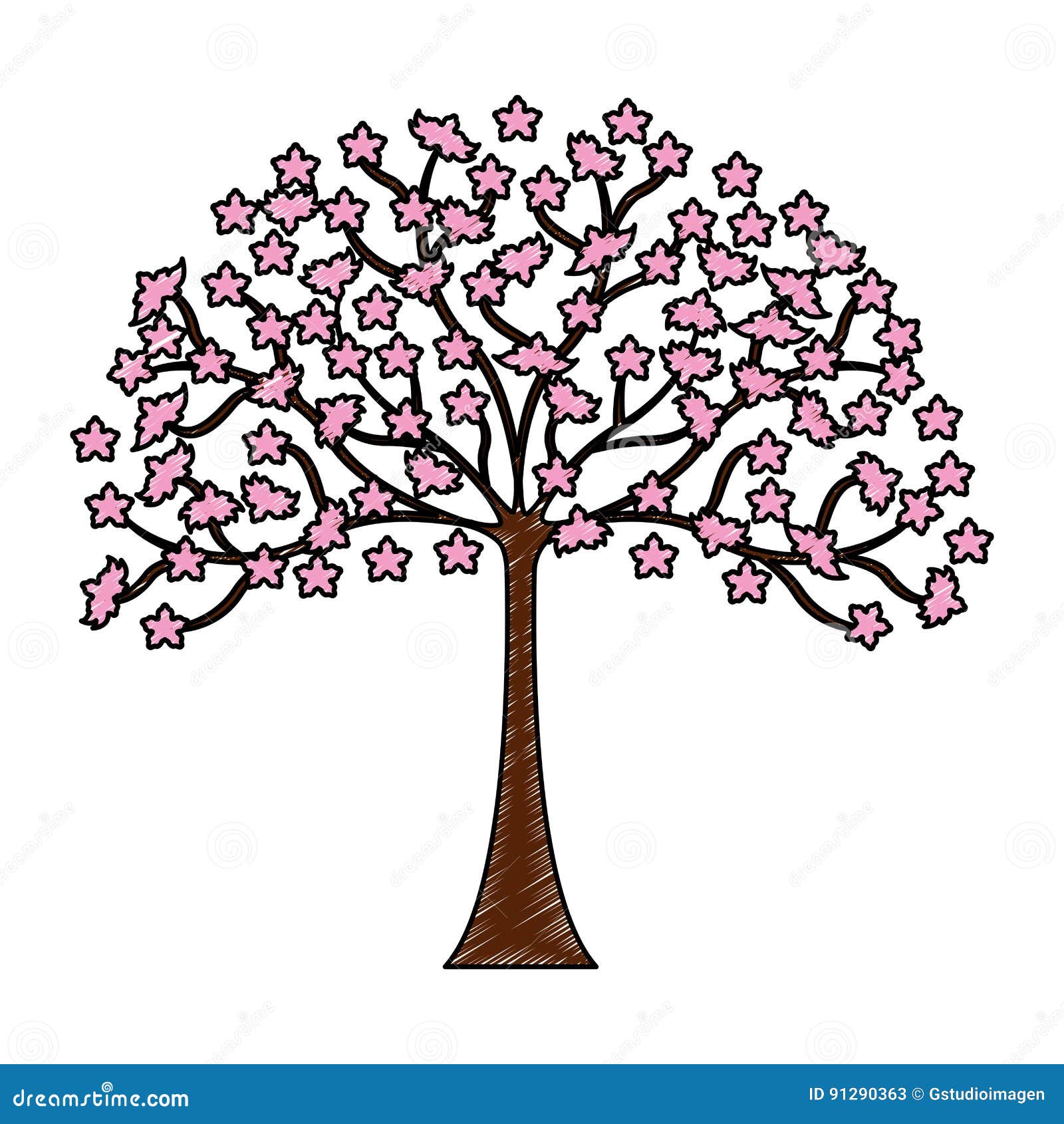 Japanese tree plant icon stock vector. Illustration of garden - 91290363