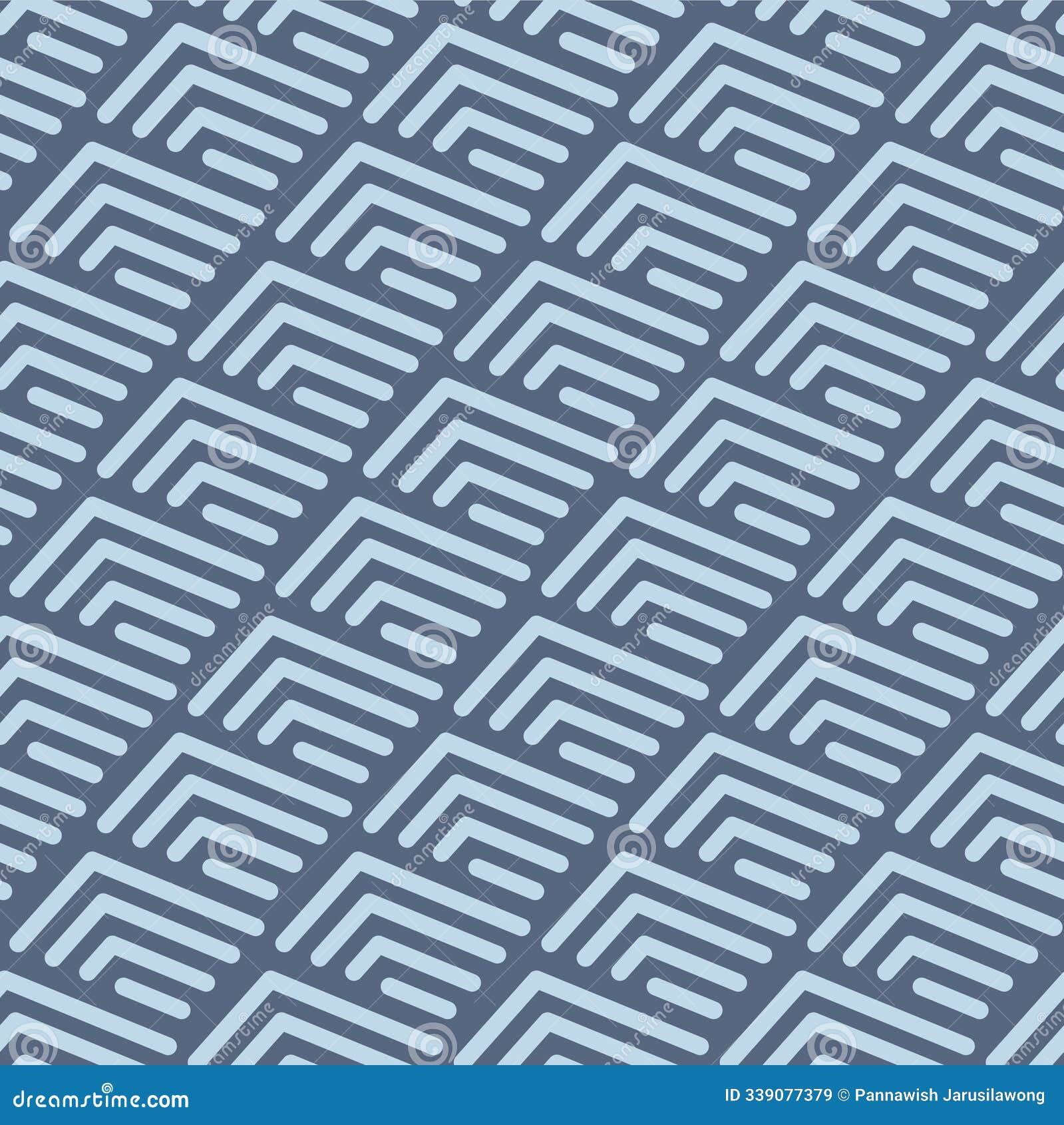 Japanese Triangle Wave Line Vector Seamless Pattern Stock Vector ...