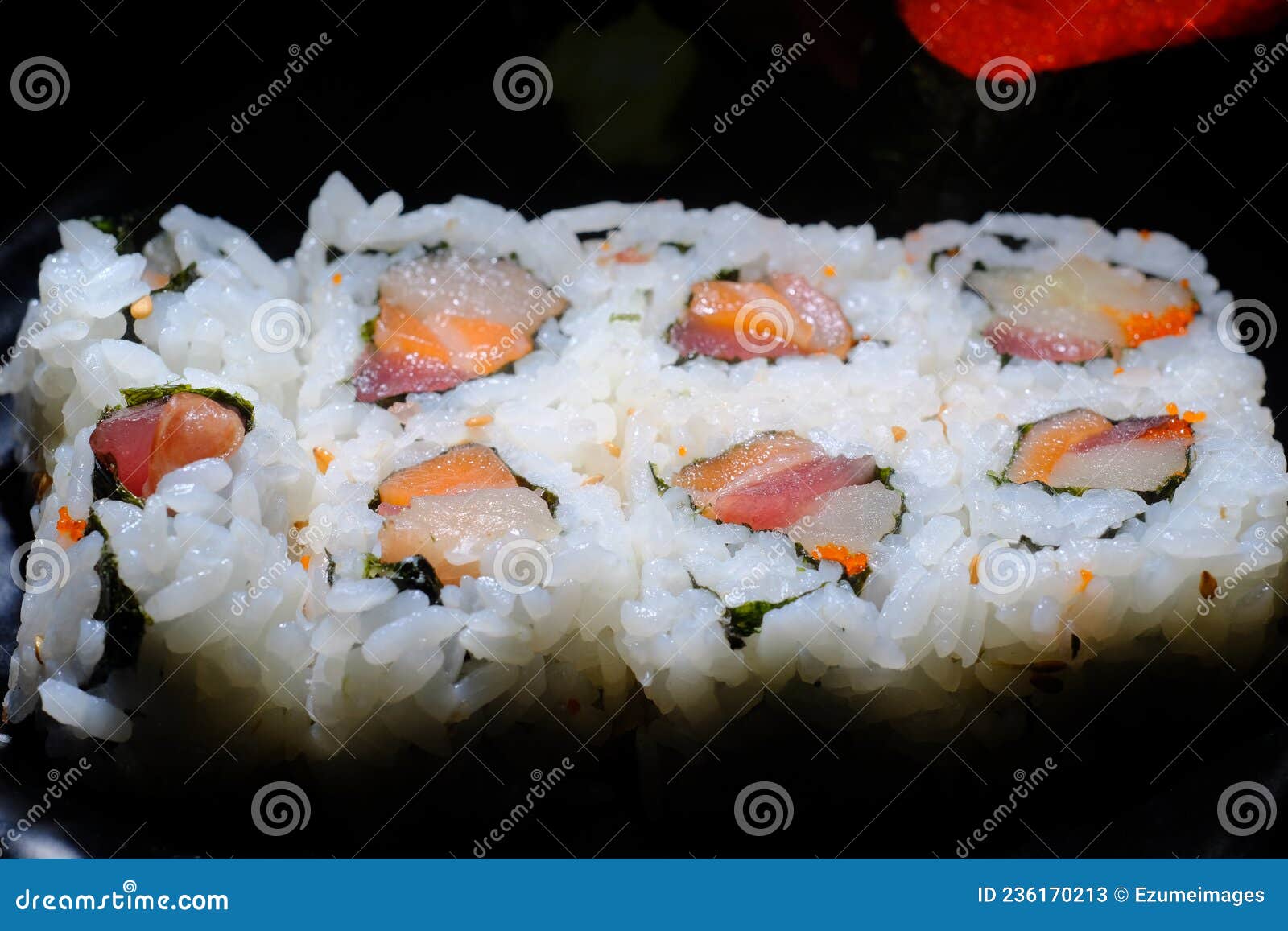 Japanese Triple Roll Sushi stock image. Image of eating - 236170213