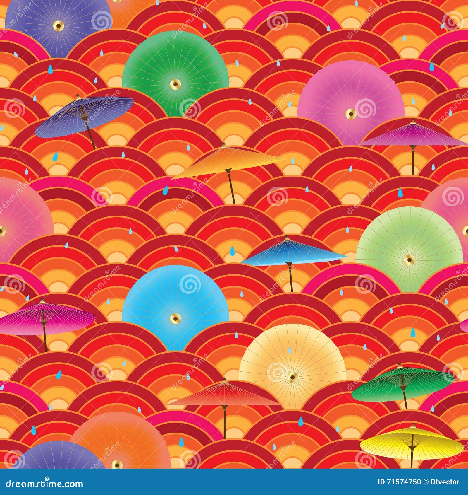 Japanese Umbrella Cartoon Vector | CartoonDealer.com #59811799