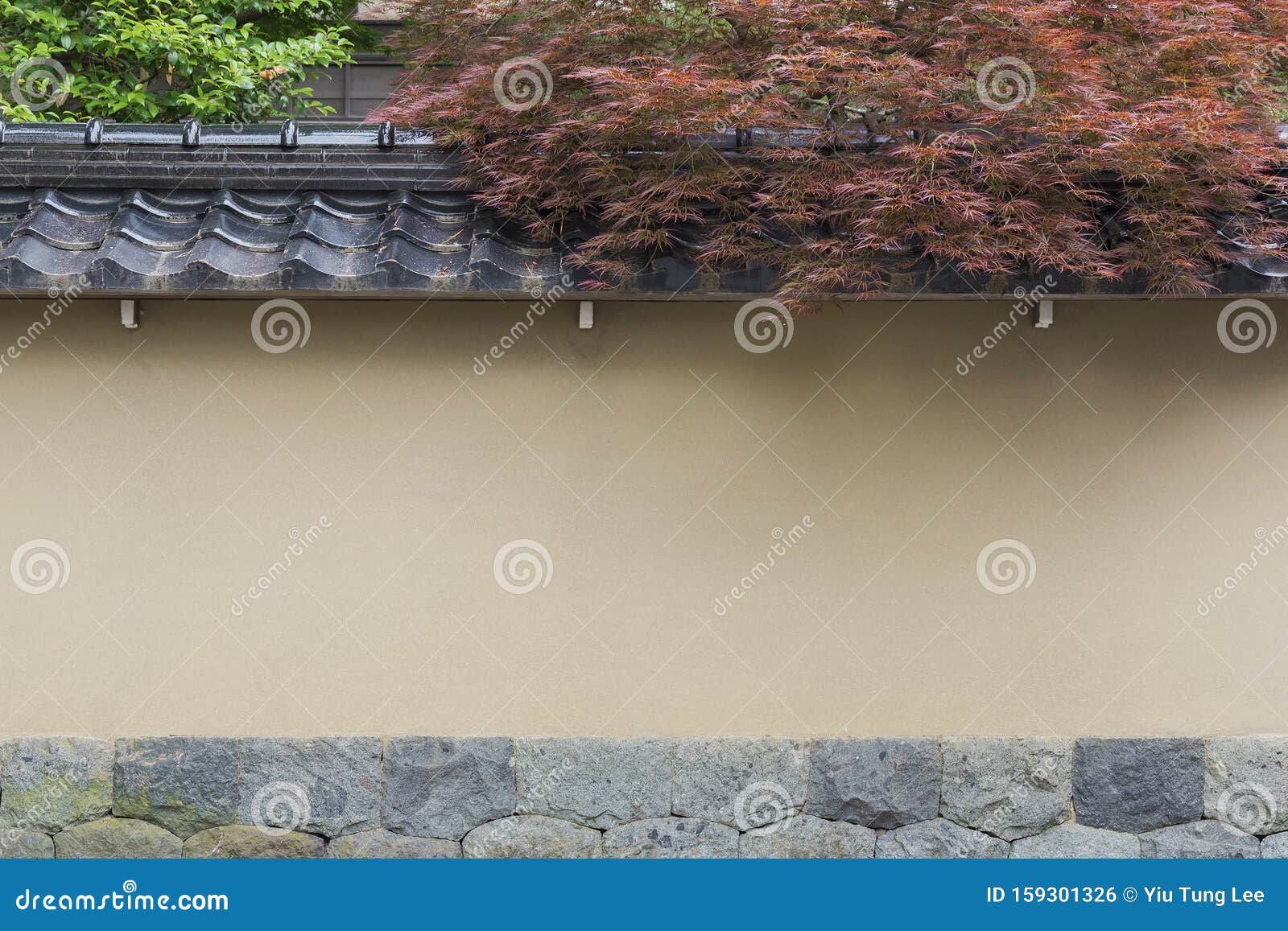 Japanese wall stock photo. Image of garden, kanazawa - 159301326