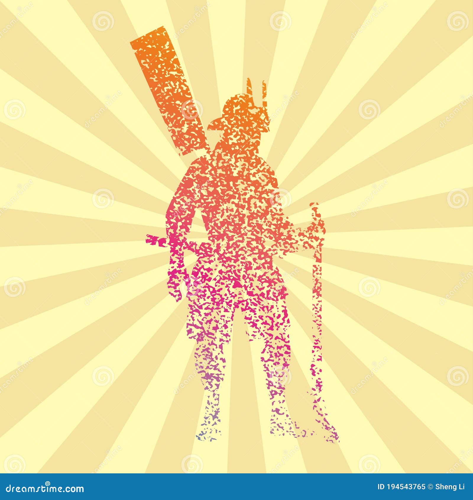 Japanese Warrior and Matchlock Gunner, Samurai Stock Vector ...
