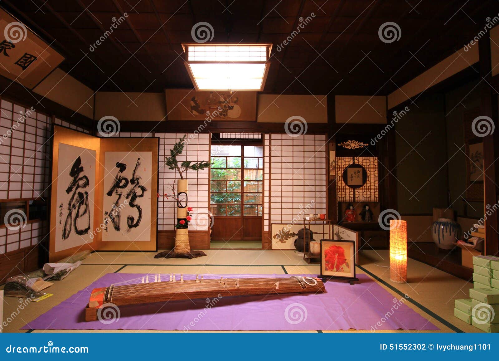 Japanese Washitsu stock photo. Image of tatami, building - 51552302