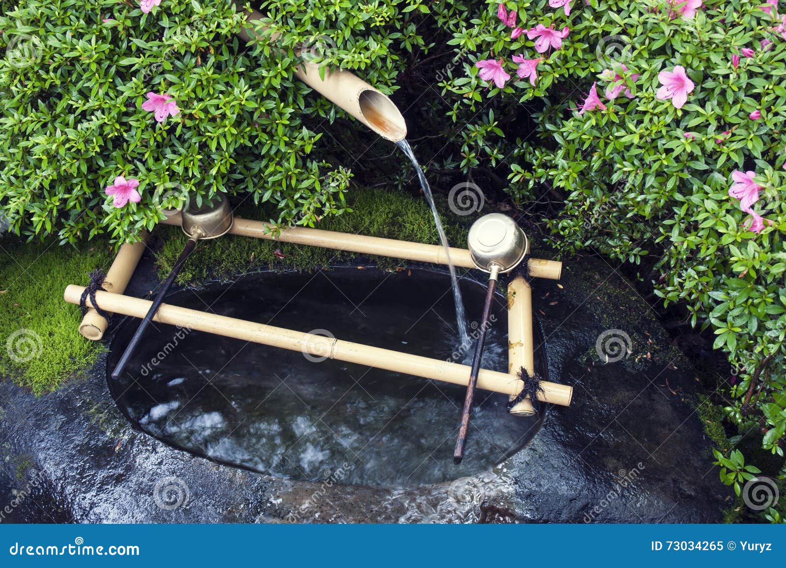 Japanese Water Dippers For Purity Body And Heart Before Walk To ...