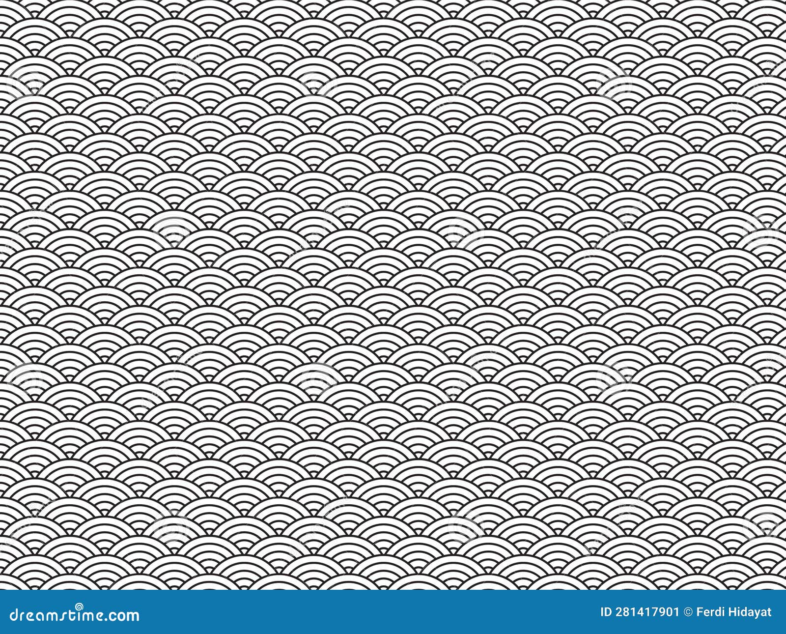 Japanese Wave Pattern Design Stock Illustration - Illustration of ...