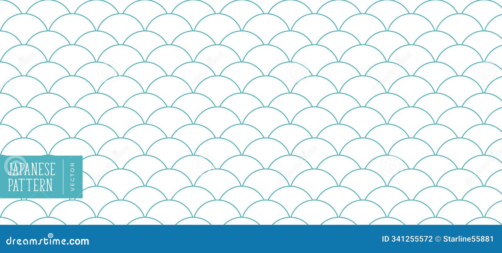 Japanese Wave Pattern Design Banner with Flowing Water Texture Stock ...