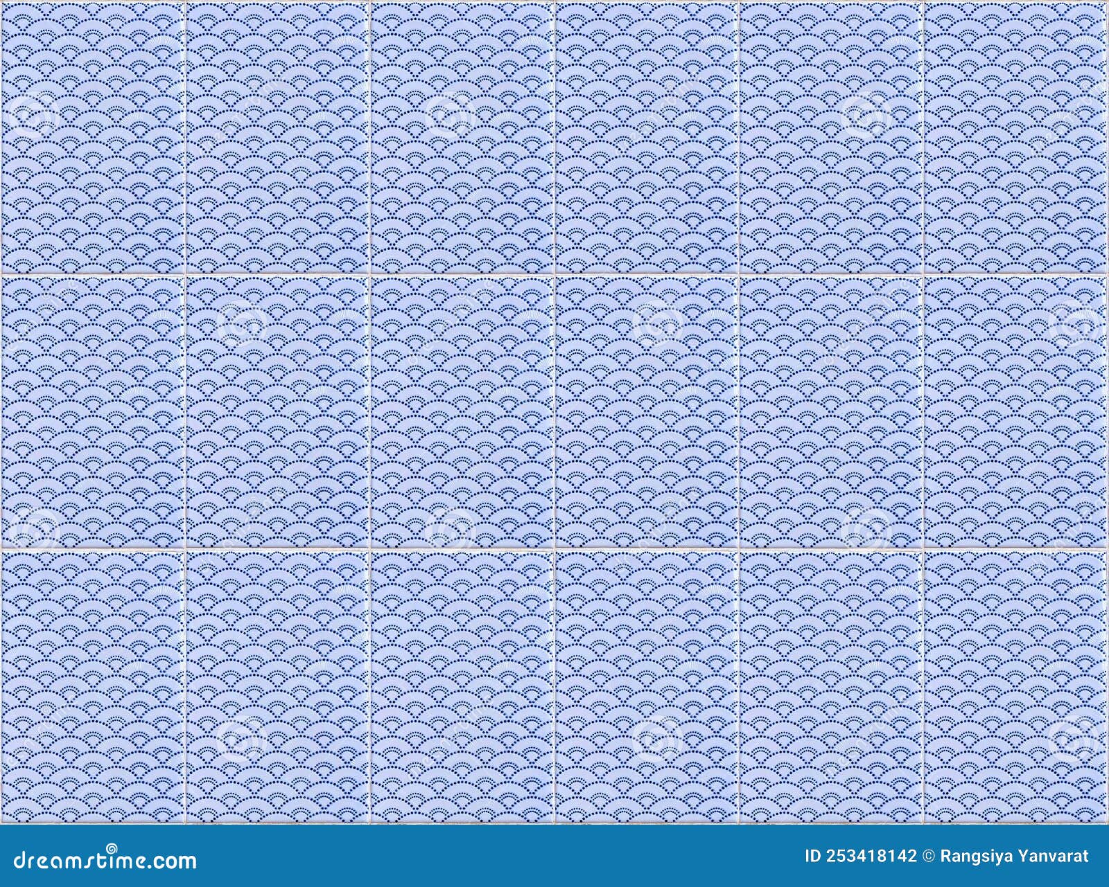 Japanese Wave Pattern Tile Background Stock Illustration - Illustration ...