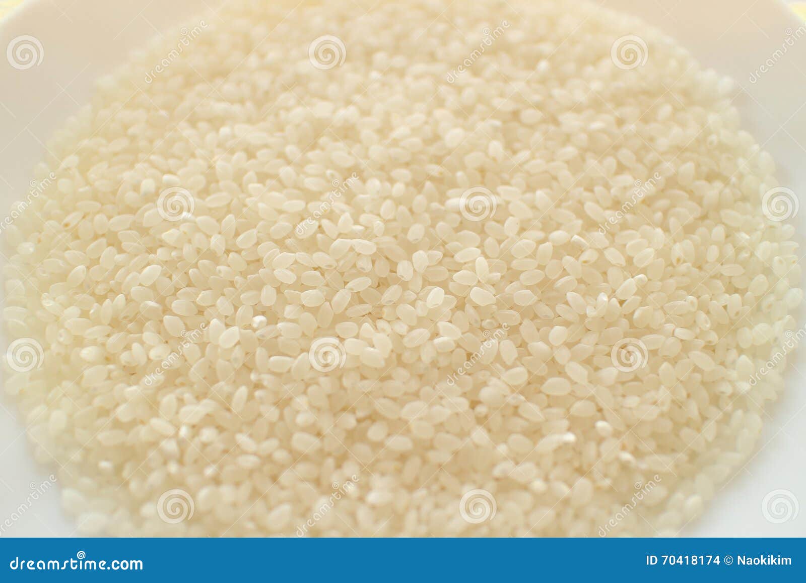 Japanese White Grain Rice Texture on Plate #2 Stock Photo - Image of ...