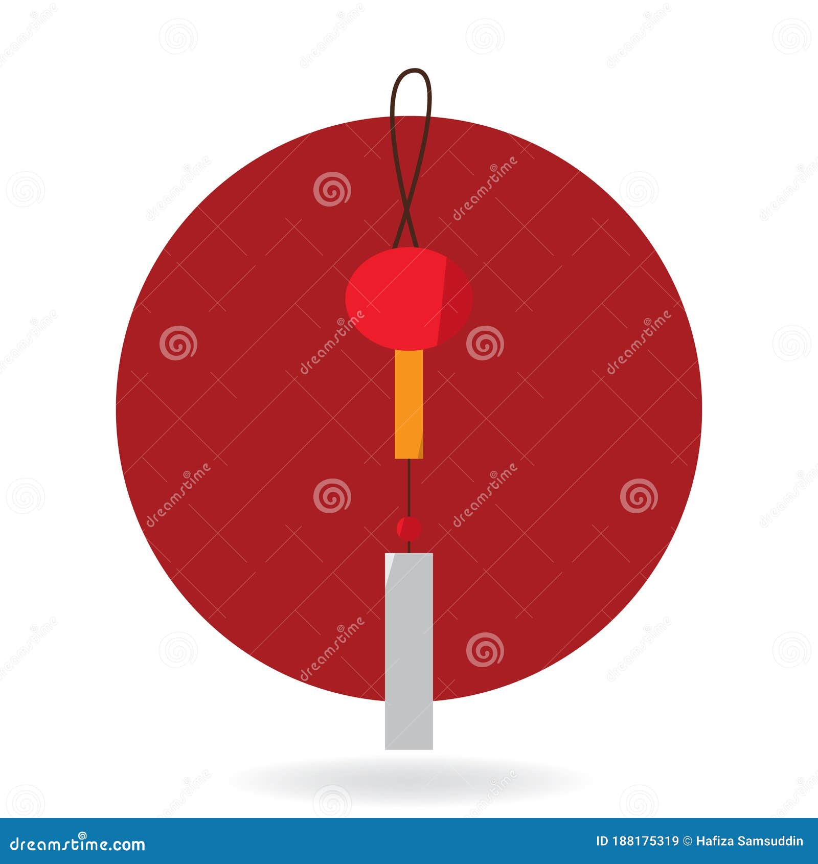 Japanese Wind Bell. Vector Illustration Decorative Design Stock Vector ...