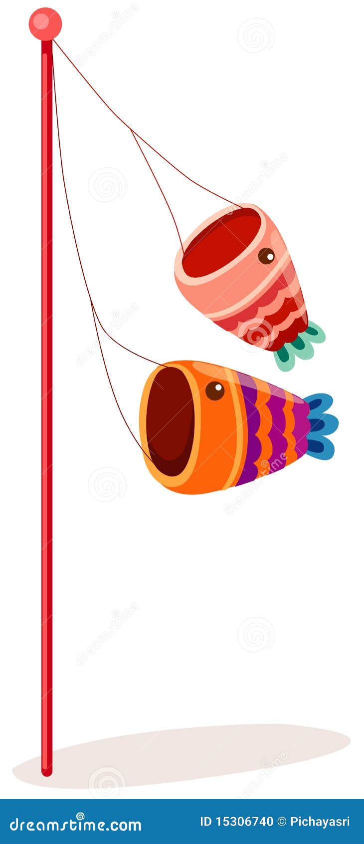 Japanese windsock stock vector. Illustration of object - 15306740