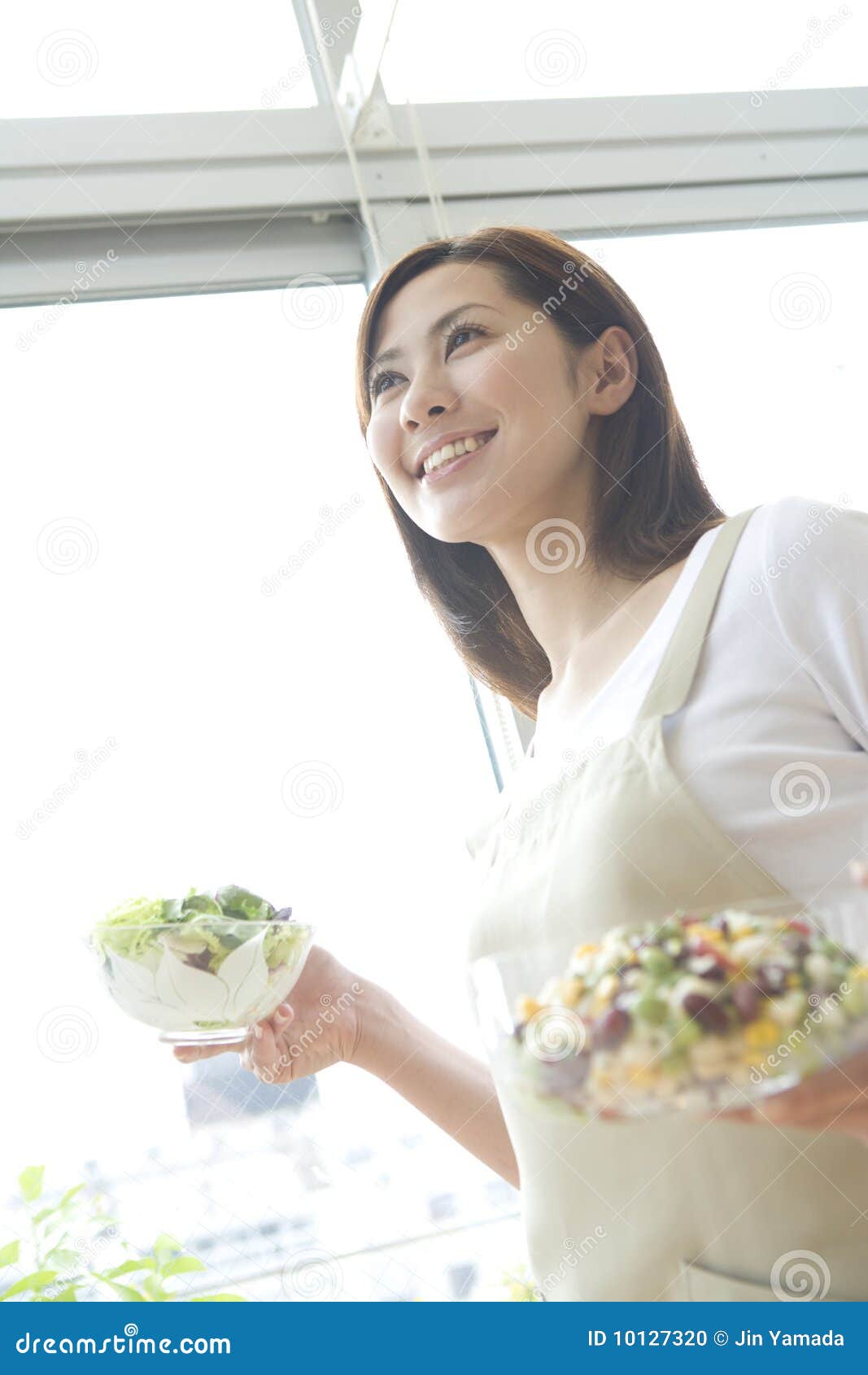 Japanese woman cooking stock photo. Image of asian, female - 10127320