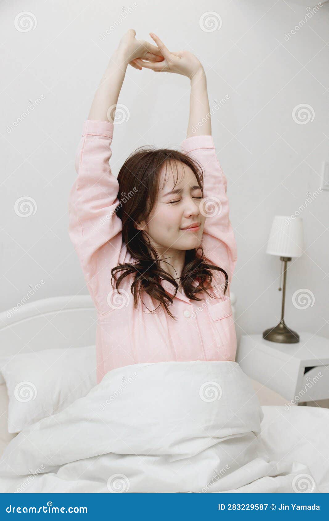 Wakeup image stock image. Image of portrait, stretching - 283229587
