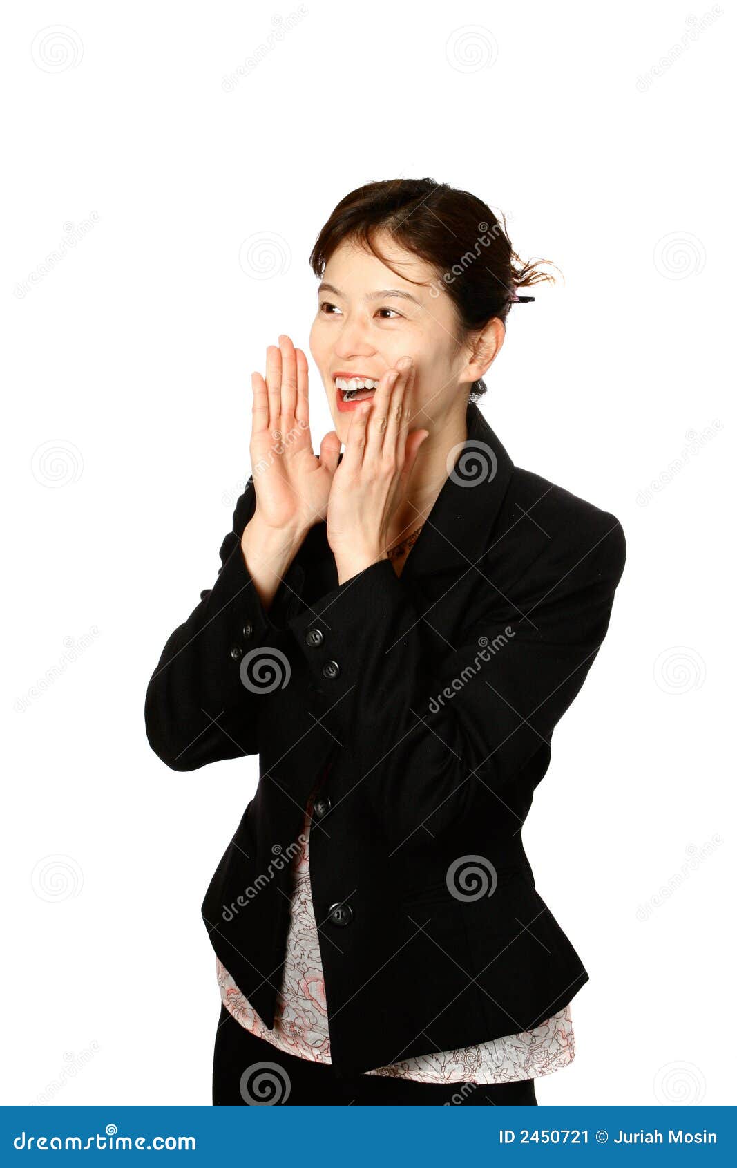 Japanese woman shouting stock image. Image of diversity - 2450721
