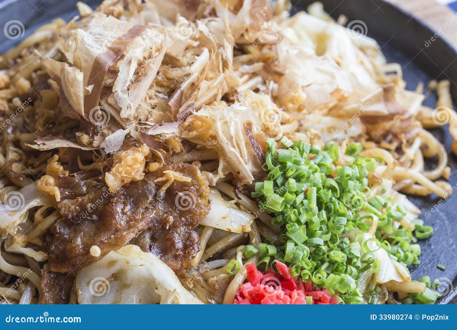 Japanese yakisoba stock photo. Image of spicy, grilled - 33980274