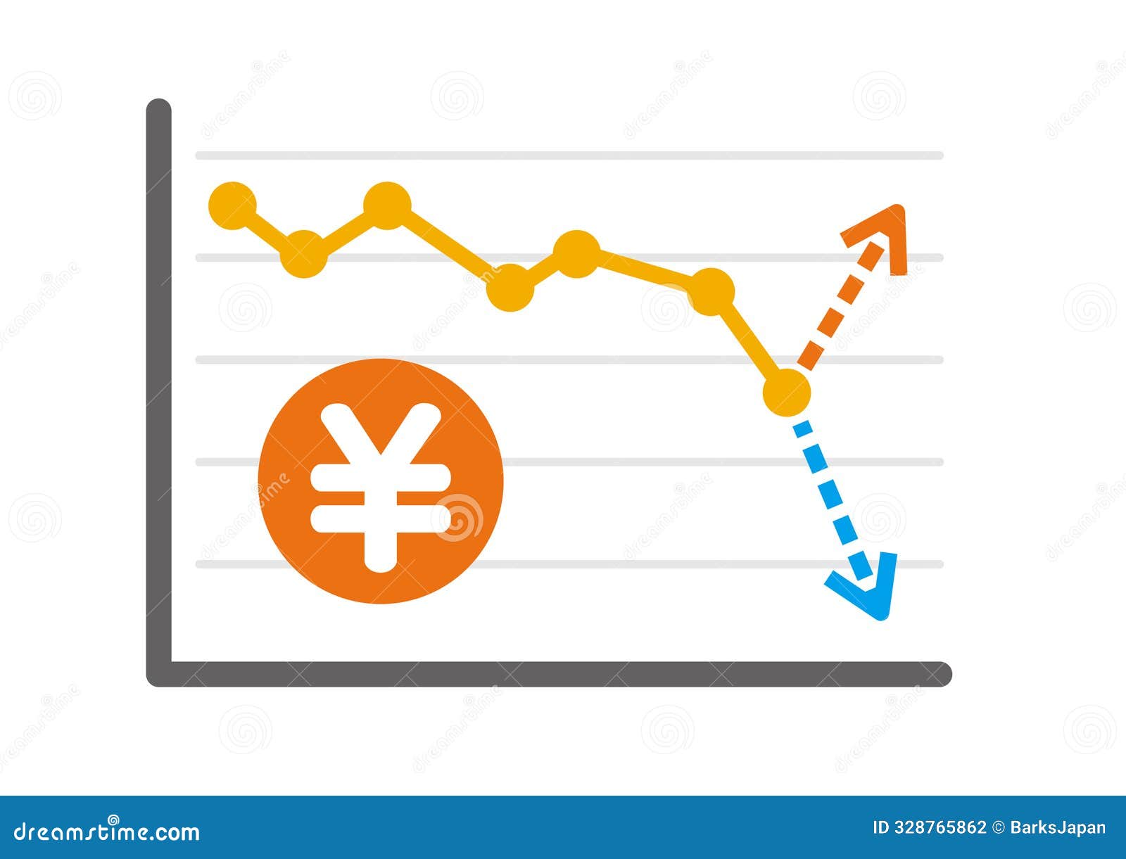 Japanese Yen Exchange Rate Chart Illustration Forecast Stock ...