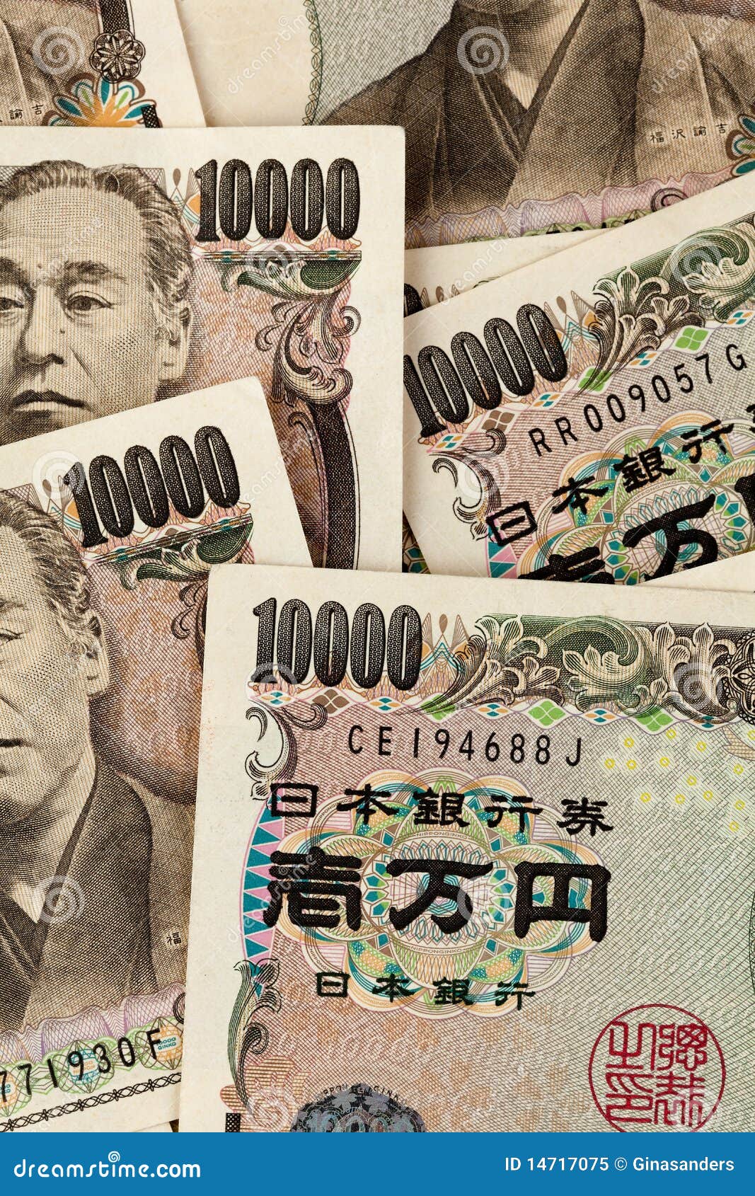 Japanese yen notes. stock image. Image of monetary, currency - 14717075