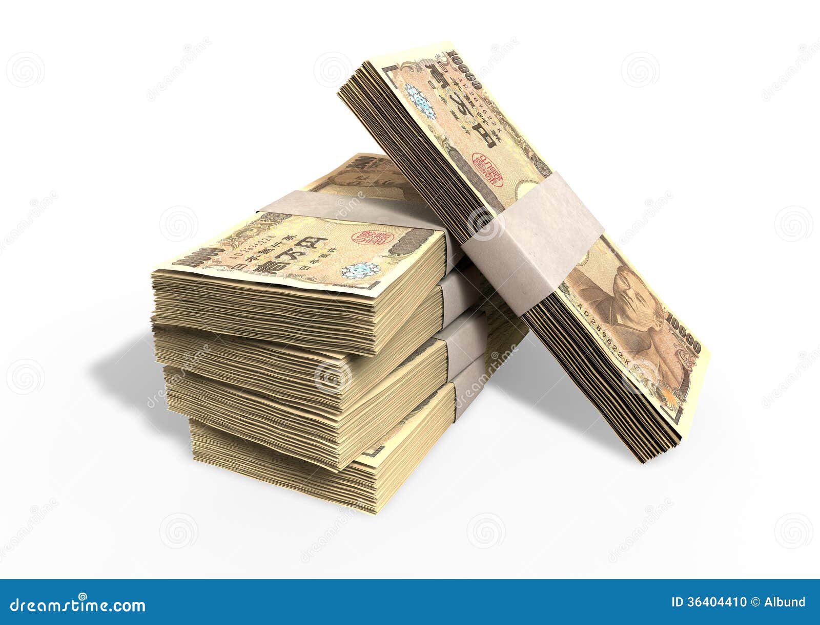 Japanese Yen Notes Pile Stock Photo - Image: 36404410
