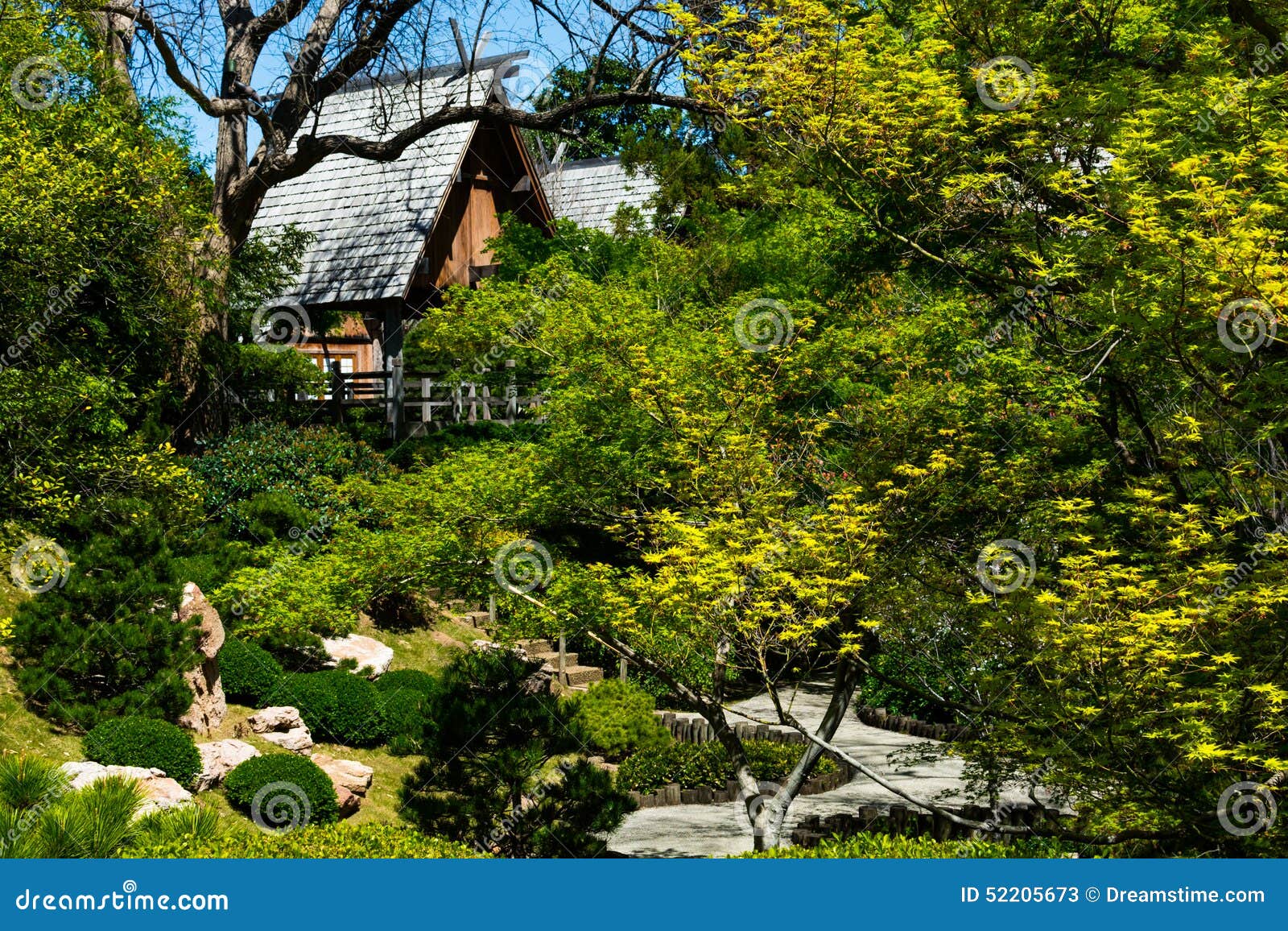 Japanese Zen Garden Path stock image. Image of texture - 52205673