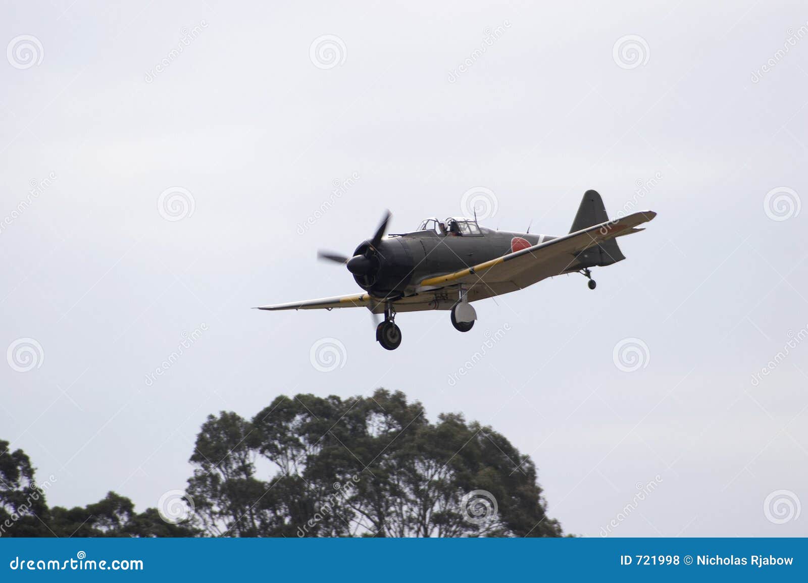 Japanese Zero Landing stock photo. Image of tail, modified - 721998