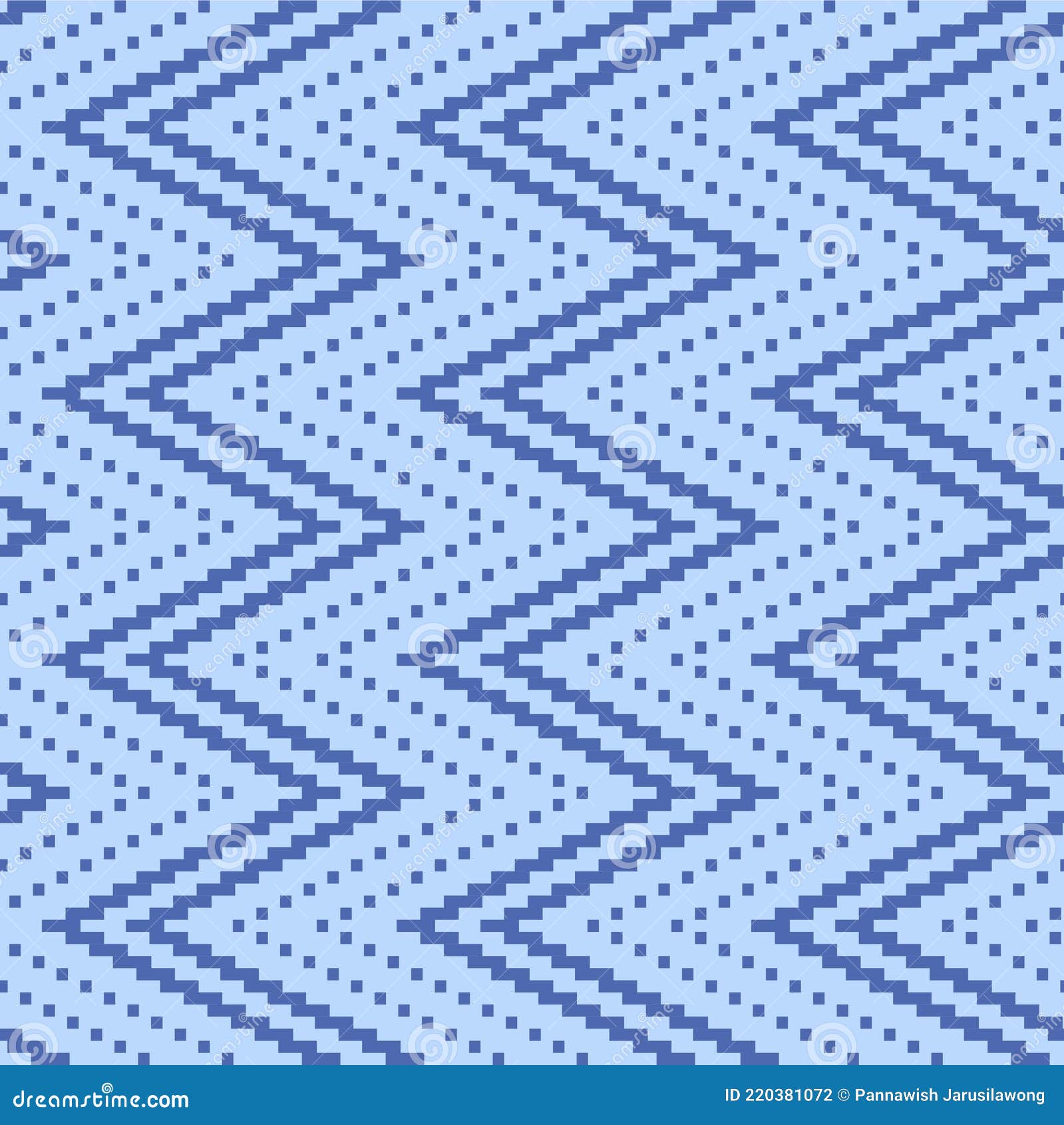 Japanese Zigzag Pixel Line Vector Seamless Pattern Stock Vector ...