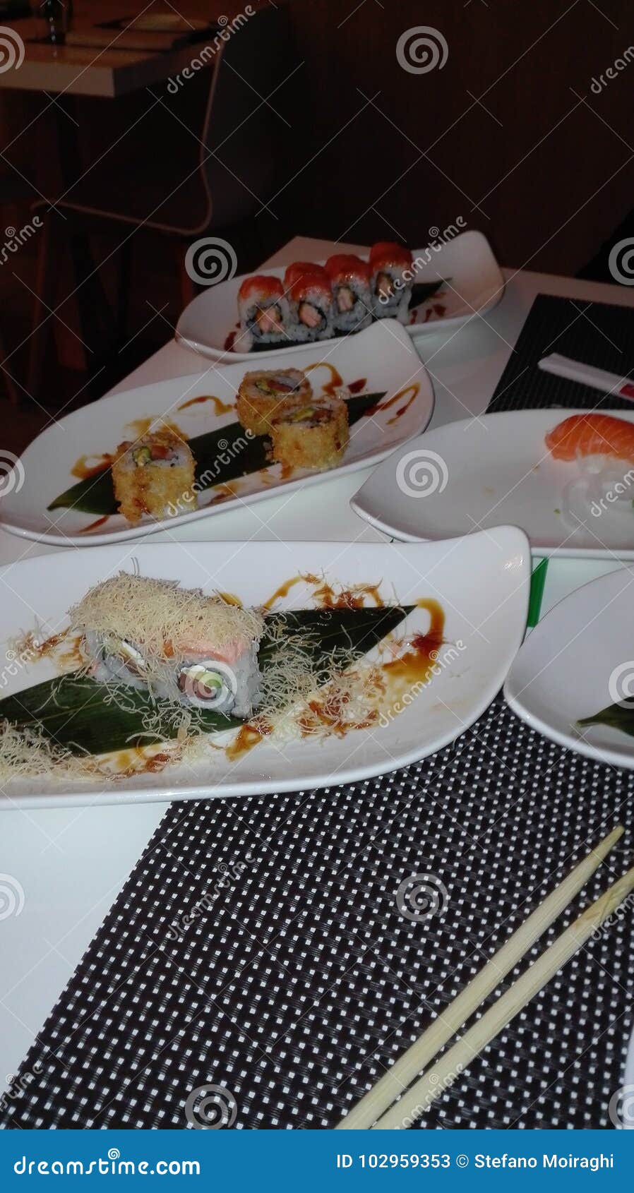 Sushi table stock image. Image of sushi, japanise, food - 102959353