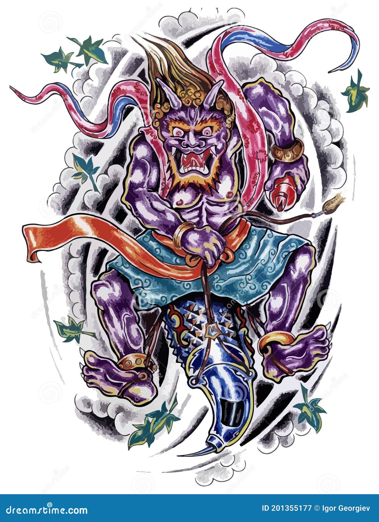Japanese Demon Tattoo Designs