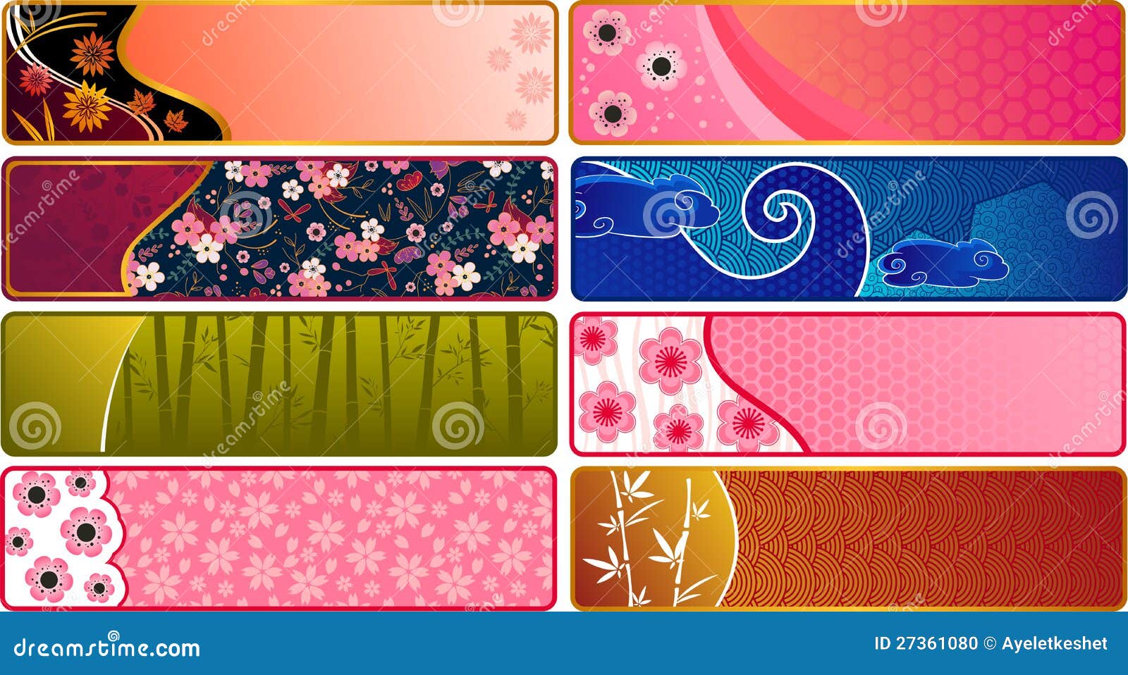 Japanse banners vector illustratie. Illustration of aziatisch - 27361080